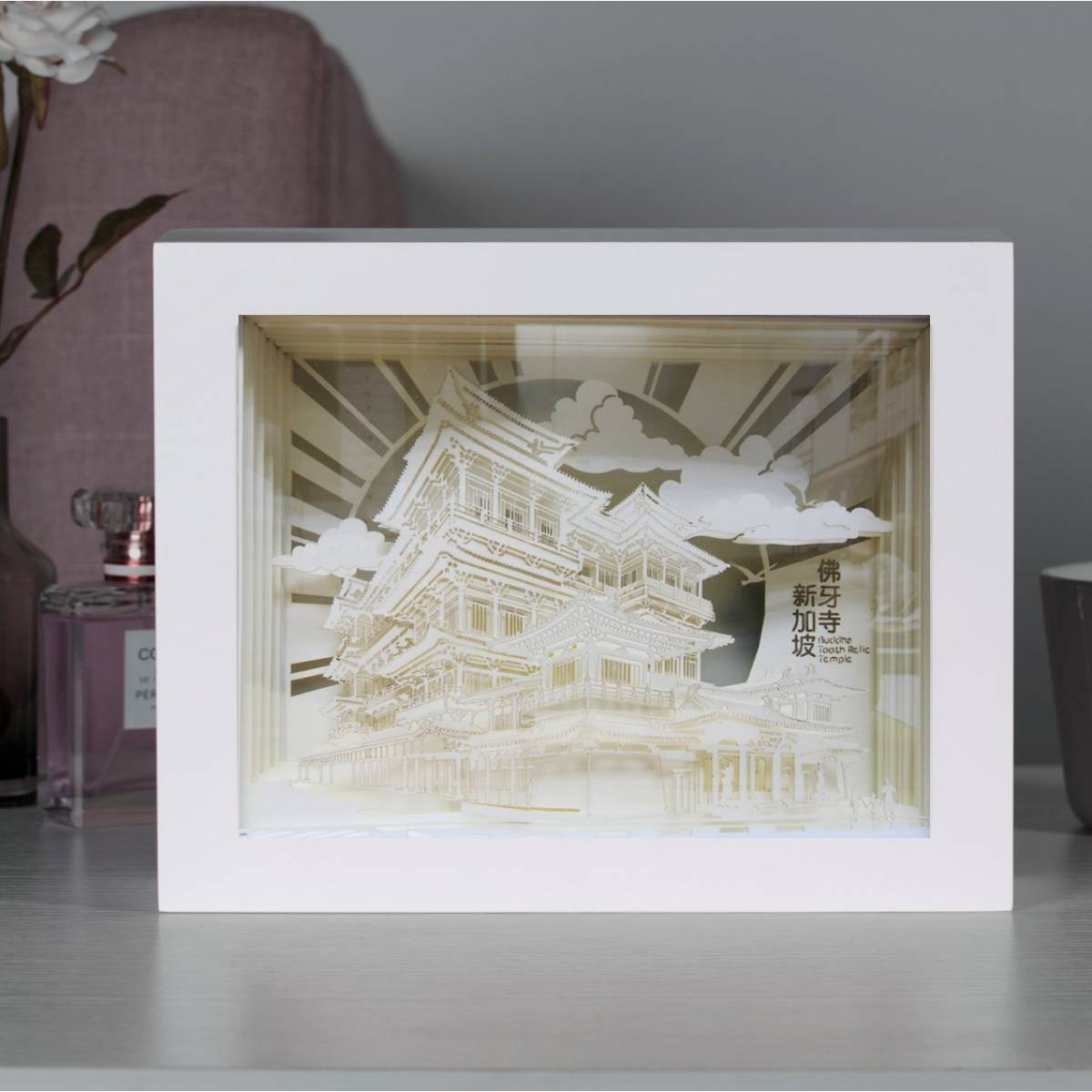 Buddha Tooth Relic Temple Shadow Box